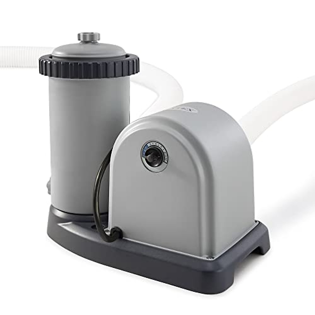 Intex Greywood Prism Frame 18' x 48" Round Above Ground Outdoor Swimming Pool Set with 1500 GPH Filter Pump, Ladder, Ground Cloth, and Pool Cover