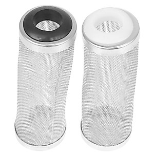 POPETPOP 2pcs Filter Fish Tank Water Inlet Basket Mesh Water Inlet Mesh Cover Aquarium Strainer Mesh Case Strainer Mesh Cover Stainless Strainer Sponge White 304 Network Water Inlet Cover