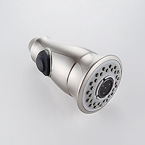 Weirun Replacement Universal Sprayer Pull Out Spray Head for Kitchen Sink Pull-Down Faucet 1/2-Inch IPS Connector 2-Function, Brushed Nickel