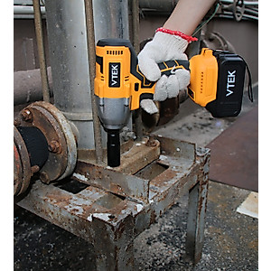 VTEK Brushless Impact Wrench 1/2 Inch Chuck,Max Torque 700N.m Cordless Impact Wrench 515 ft-lbs,Impact Gun for Car Tiers…