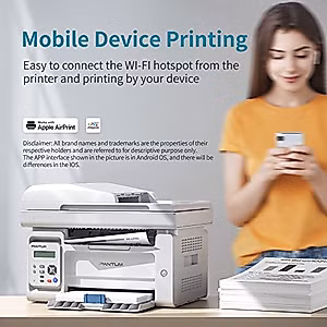 Pantum M6552NW Monochrome Laser Multifunction Printer with Wireless Networking Mobile Printing Large Paper Capacity