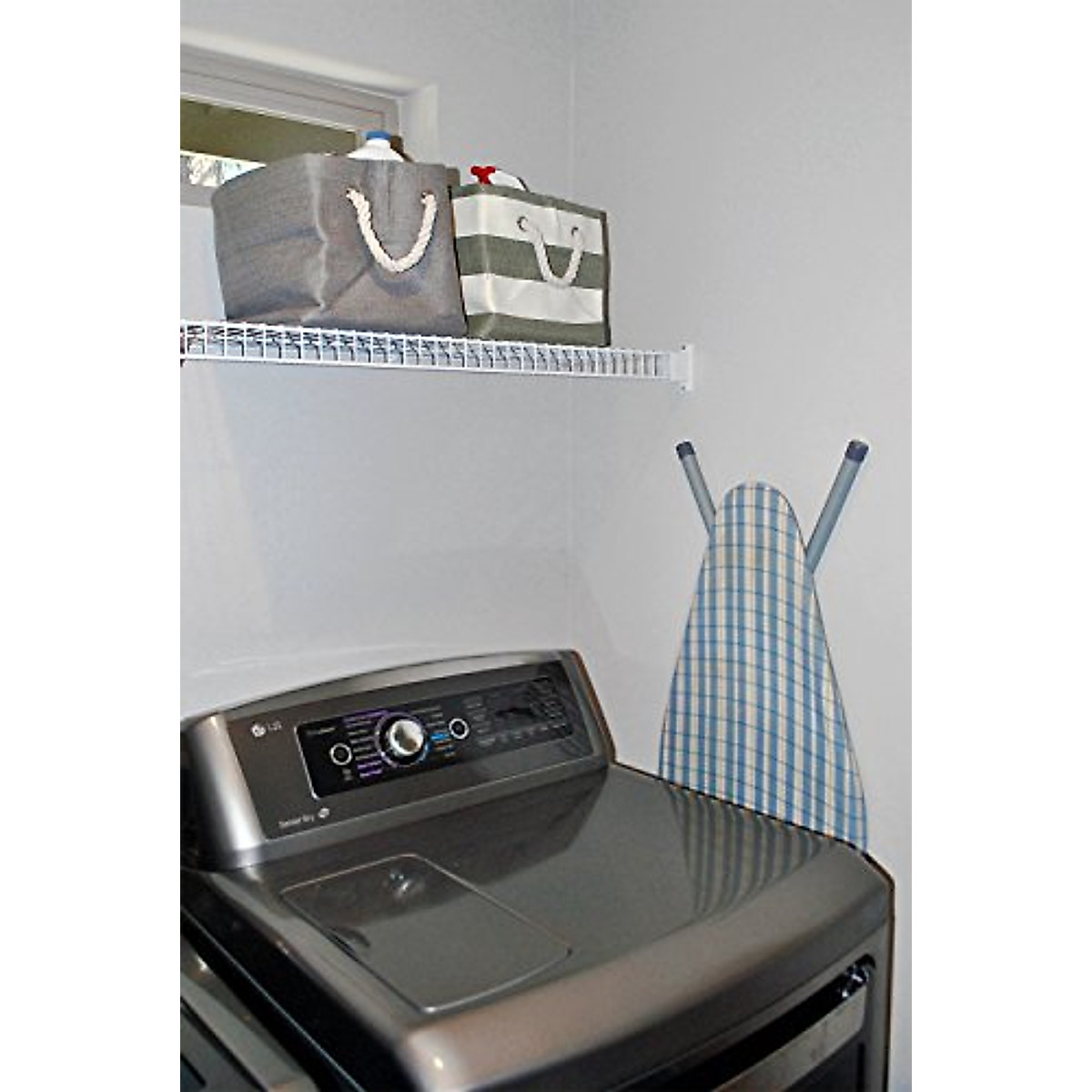 DII Durable Woven Striped Storage Bin Collapsible with Soft Rope Handles Reinforced with Metal Grommets, Large, 17x12x12", Olive Green