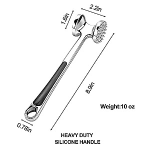 Aliglow Meat Tenderizer Hammer Tool Mallet Pounder for Kitchen Tenderizing Steak Beef Poultry