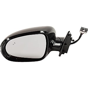 Kool Vue Driver Side Power Heated Mirror for Kia Sorento 2016-2018 Power Fold With Signal Light & Blind Spot Monitor; Without Memory Paintable