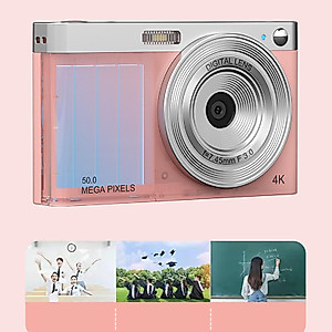 Digital Camera, 4K 50MP Vlogging Camera with 2.88inch IPS Screen, 16X Digital Zoom, Anti Shaking, Built in Fill Light, Compact Point and Shoot Camera for Students Teens Adults