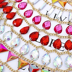 CanB Boho Body Chains Bra Sexy Rhinestone Bikini Bra Body Halter Backless Sequins Chain Charm Summer Beach Bikini Nightclub Chain Body Accessories Jewelry for Women and Girls