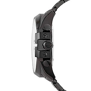 Diesel Men's 59mm Mega Chief Quartz Stainless Steel Chronograph Watch, Color: Black (Model: DZ4318)