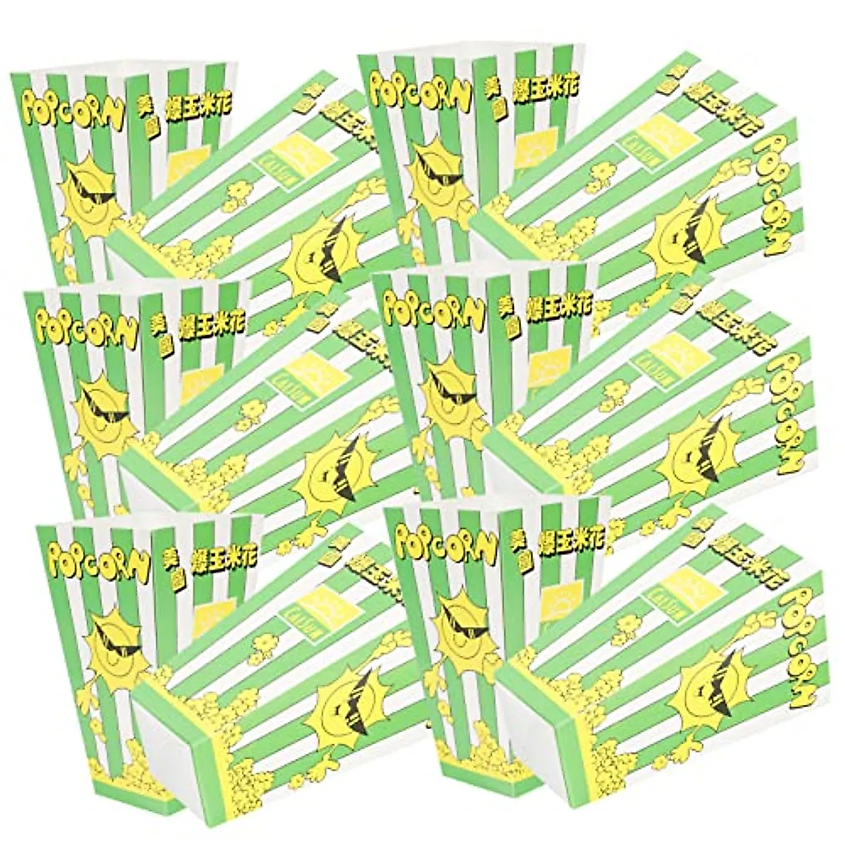 Gogogmee Food Containers Snack Box Container 100pcs Popcorn Boxes Ornament Container Popcorn Cases Popcorn Bucket Food Box Set Snack Paper Snack Container Snack Containers