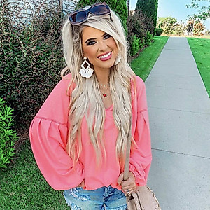 Long Tassel Earrings Statement Bohemian Pom Ball Handmade Drop Dangle Earrings for Women