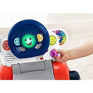 Fisher-Price Laugh & Learn 3-In-1 Smart Car, Baby Walker & Toddler Ride-On Toy with Smart Stages Learning Content for Ages 9+ Months