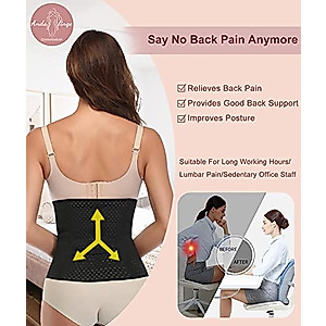 Andalinge Waist Trainer for Women Lower Belly Fat Waist Cincher for Women Tummy Control Girdle Hourglass Body Shaper Upgraded Waist Cincher Shapewear with Steel Bones Extender