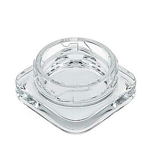 Child Proof 5ml Square jar Glass Containers (90 Pack) Square Jar | CannaAroma (White Lid)