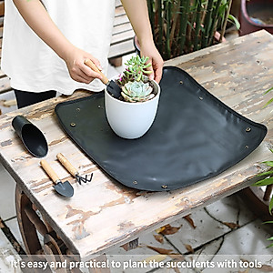 5Pcs Succulent Tools, Mini Garden Tools,Plant Potting Mat as Plant Accessories,Succulent Gardending Hand Tools Kit for Seedling Soil,Caring Succulent,etc,Gifts for Woman’s Gardening work(No Flowerpot)