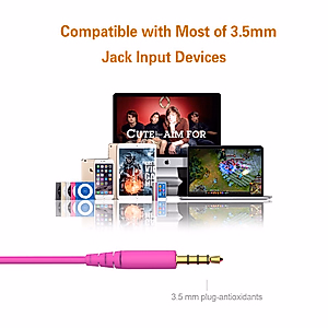 MAXROCK (TM Super Mini Total Soft Silicon Earbuds Headphones with Mic Music Sleep Choice for Cellphones Ipad Tablet Mp3 Laptop and Most 3.5mm Audio Player (Pink)