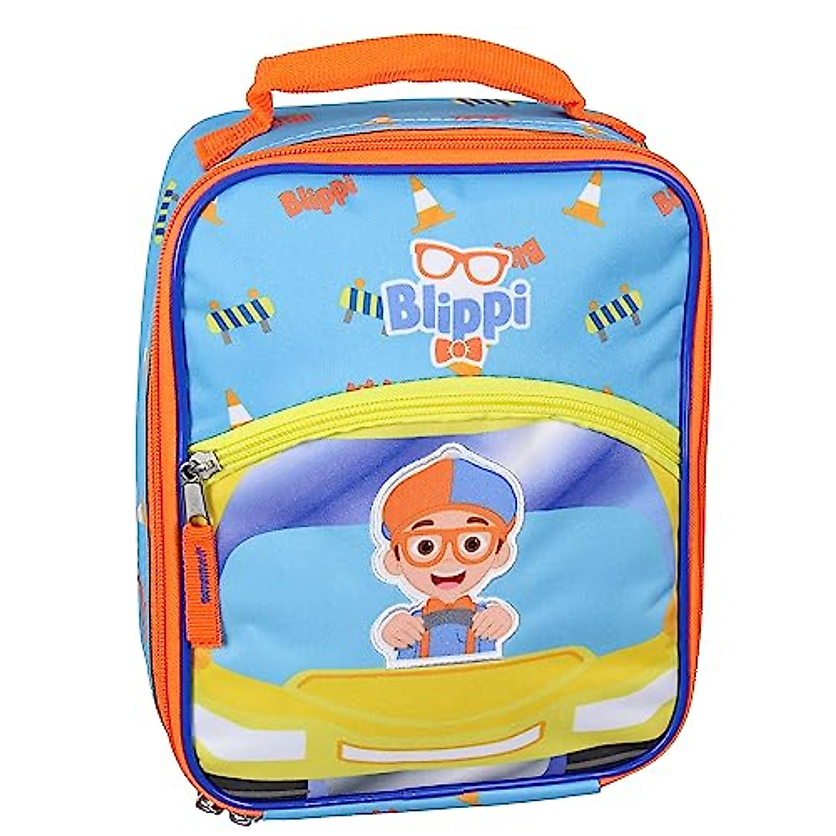 AI ACCESSORY INNOVATIONS Blippi Kids Lunch Box Joy Ride School Insulated Lunch Bag Tote For Hot And Cold Food, Drinks, And Snacks