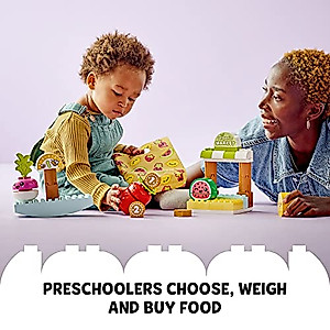LEGO DUPLO My First Organic Market 10983, Fruit and Vegetables Toy Food Set, Learn Numbers, Stacking Educational Toys for Toddlers 18 Months - 3 Years Old