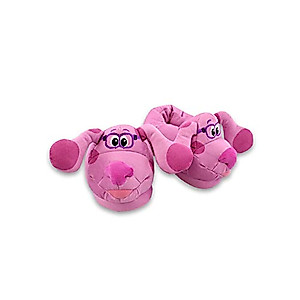 Blue's Clues & You Magenta Slip On Plush 3D Toddler Slippers (9-10 M US Toddler, Magenta)