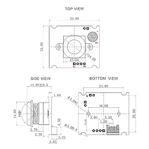 Camera Module, Mini USB2.0 Webcam Board Tiny Drive Free for OS X for Advertising Machines