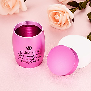 3 Inches Small Keepsake Urn for Pet Dog Ashes Aluminum Mini Cremation Urns for Dog Cat Memorial Ashes Urn for Sharing Fur Friend Ashes