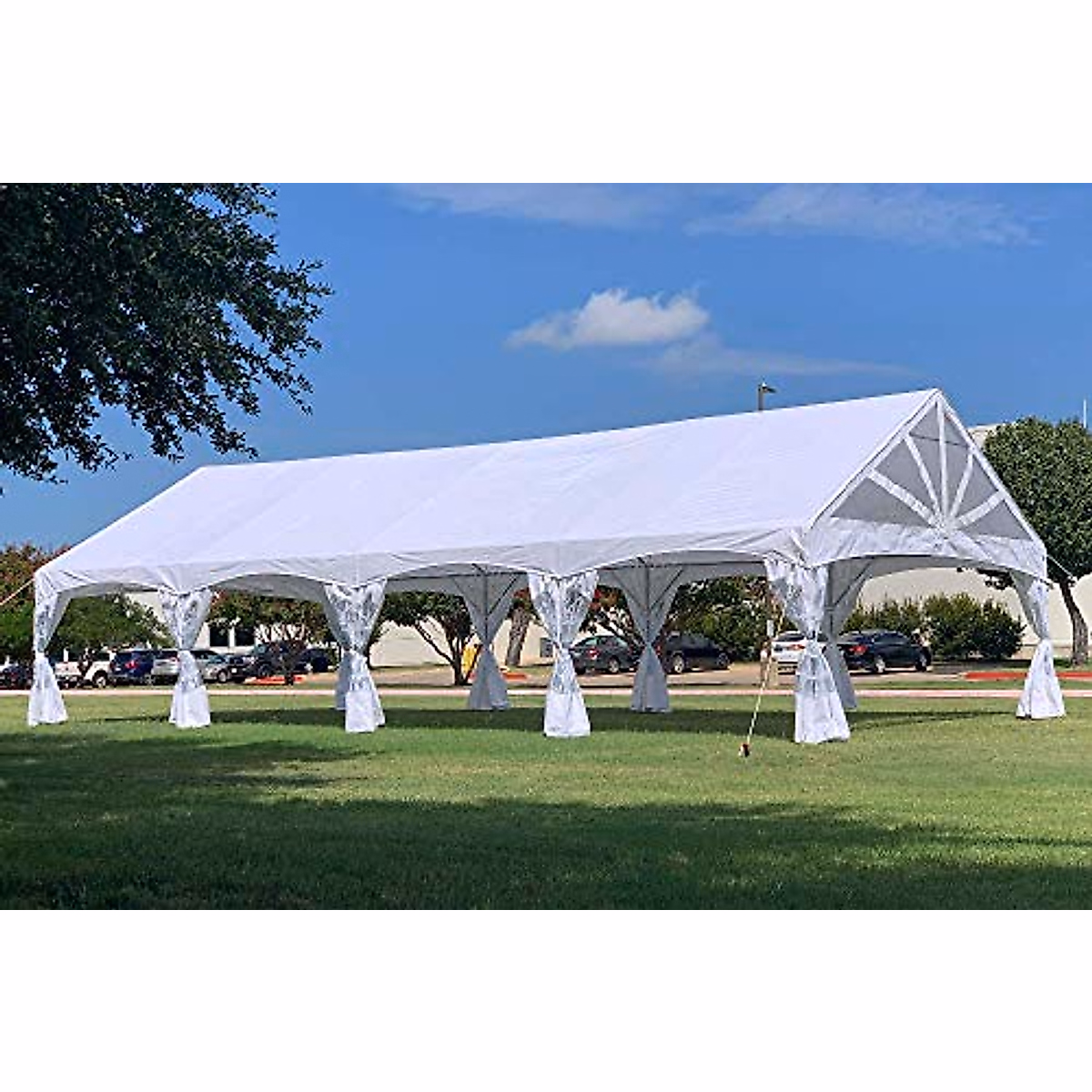 Delta 40'x20' PE Marquee - Heavy Duty Large Party Wedding Canopy Tent Gazebo Shelter w Storage Bags Canopies