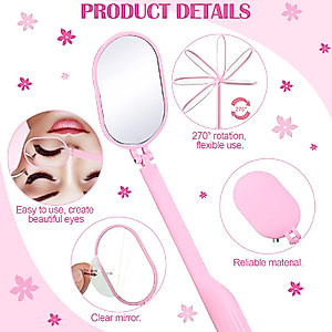 Nano Mist Sprayer Mini Portable Nano Facial Mister Usb Rechargeable Face Mist Steamer with 270 Degree Rotation Lash Mirror & 20ml Visual Water Tank for Makeup Skin Care(Pink)
