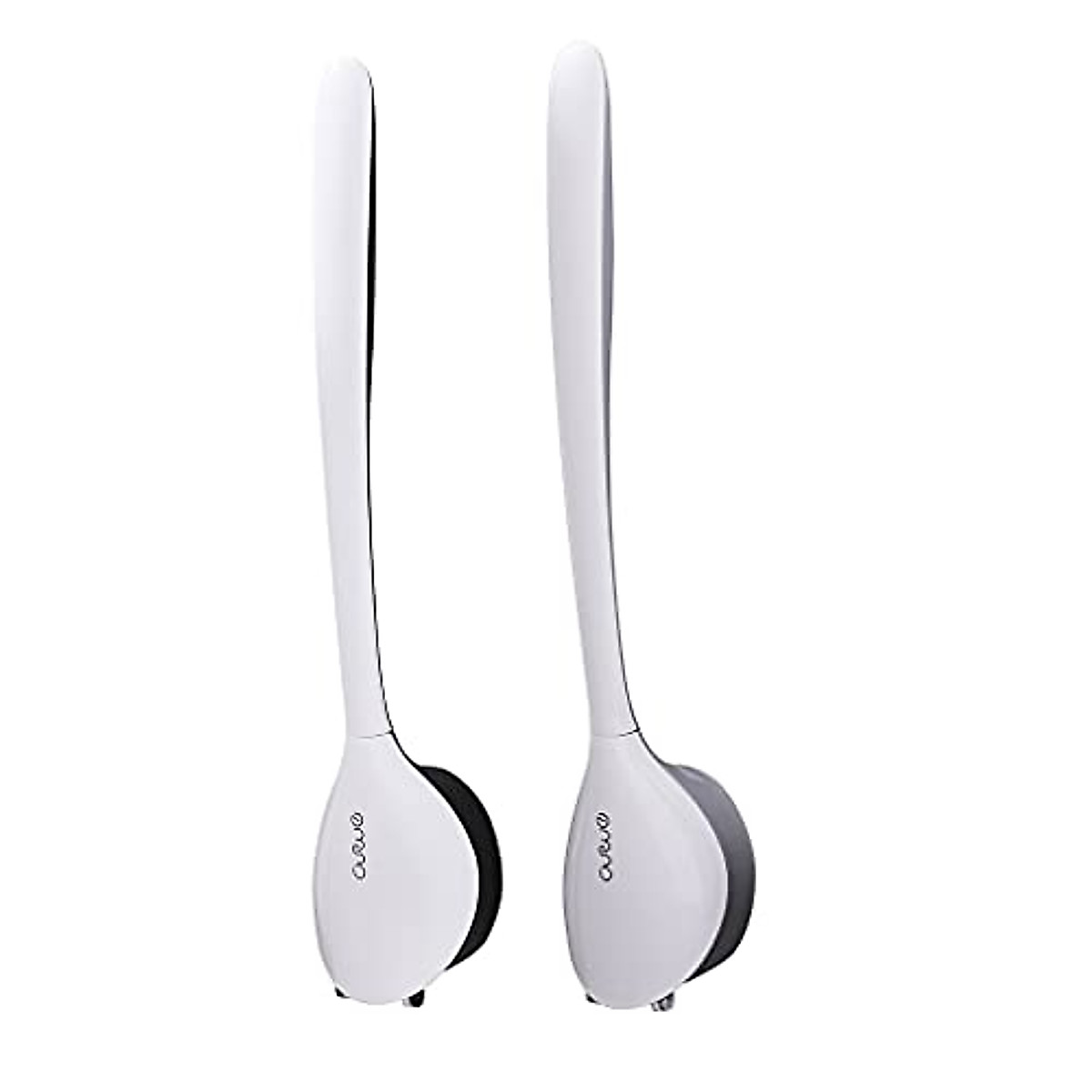 COOLHOOD Toilet Brush and Soft TPR Toilet Brush Toilet Bowl Brush with Holder Wall-Mounted Toilet Brush with Holder Bathroom Toilet Bowl Brush Set Cleaner White and Holder Set Cleaner Set of Two