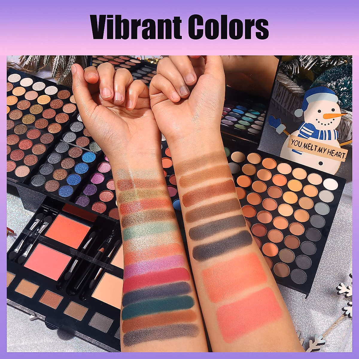 Women Makeup Sets Full Kits - 190 Colors Cosmetic Make Up Gifts Combination with Eyeshadow Facial Blusher Eyebrow Powder Face Concealer Powder Eyeliner Pencil with Full Size Mirror Makeup Palette Kit