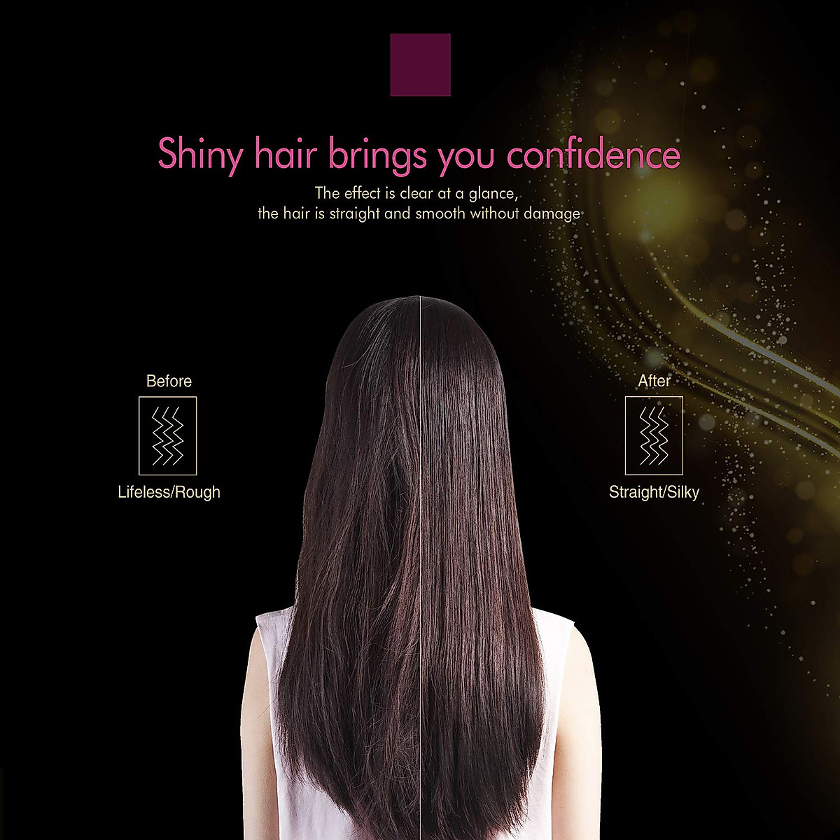 Homfu Electric Hot Comb Hair Straightening Heat Pressing Comb Ceramic Curling Flat Iron Curlers Designed Hair Hot Comb Straightener,Portable Travel Anti-Scald Beard Straightener Press Comb