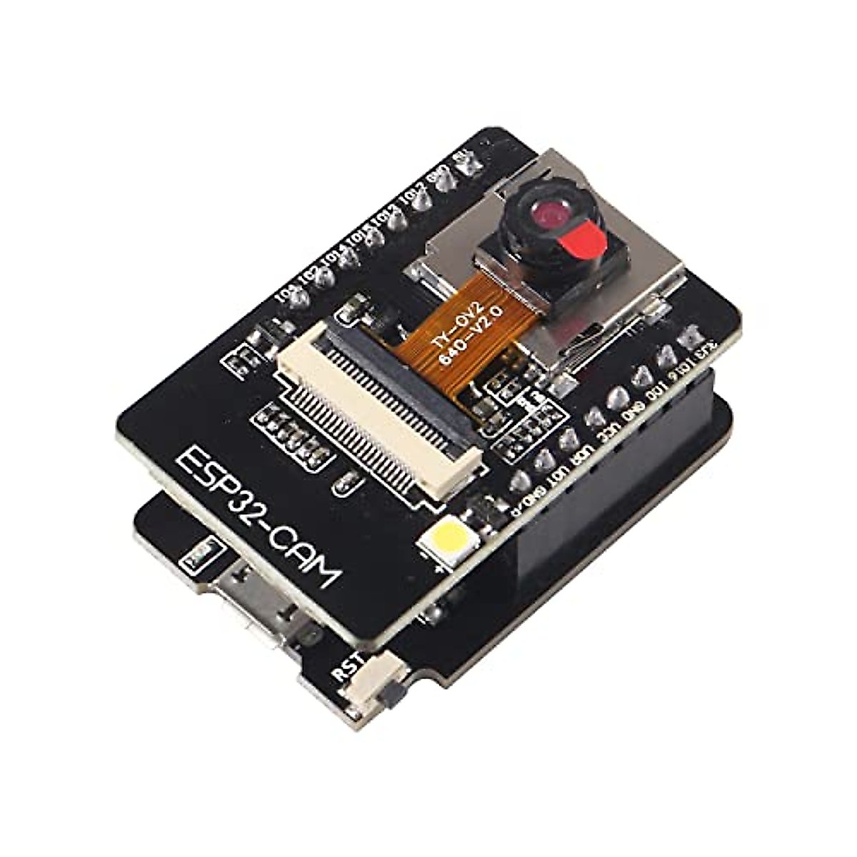 Aokin ESP32-CAM Camera Module, ESP32 Development Board WiFi and Bluetooth with OV2640 2MP Camera for Arduino, Include ESP32-CAM-MB Micro USB to Serial Port CH340C, 1 Pcs