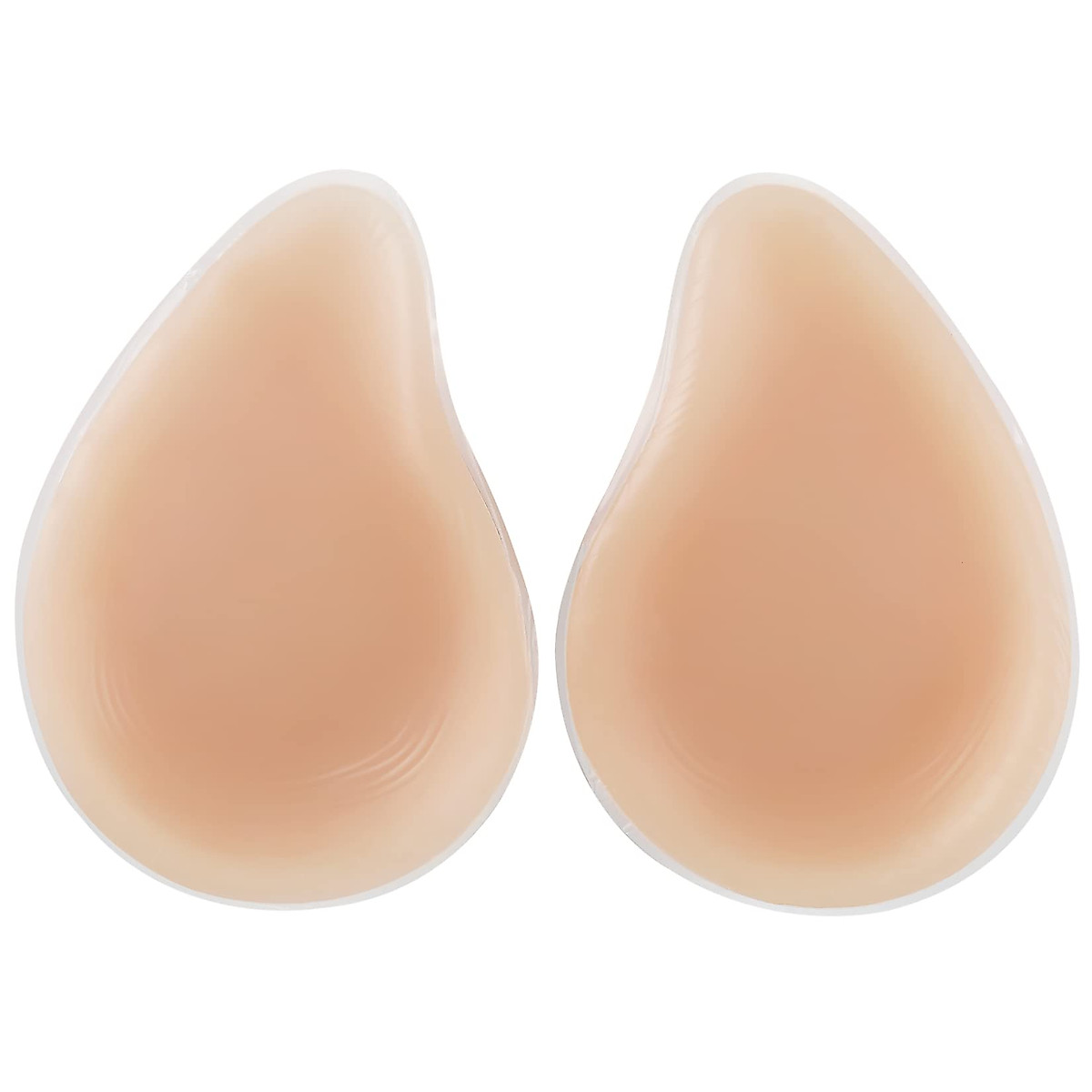 IVITA One Pair C Cup irregular Side Silicone Breast Forms Fake Boobs Mastectomy Prosthesis Crossdresser Transgender Cosplay Bra Enhancer inserts Pads