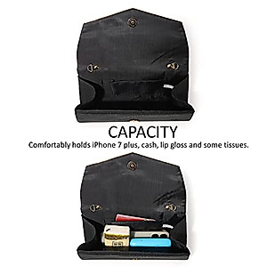 DETARA Women Evening Handbag Glitter Sequins Clutch Purses for Women Shiny Crossbody Bag Formal Wedding Party Prom Purse (Black 305B)