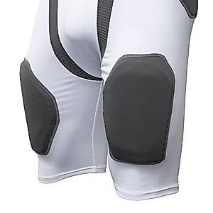 CHAMPRO Adult Tri-Flex 5-Pad Integrated Girdle WHITE , GREY INSET , 2X-Large