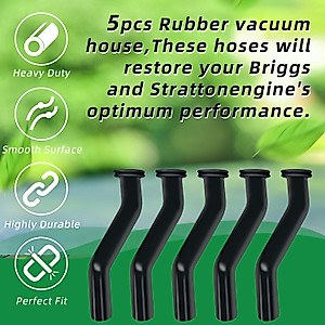 shiosheng 5pcs Vacuum Hoses 596163 593998, 797408 3 inch, Black for B & S