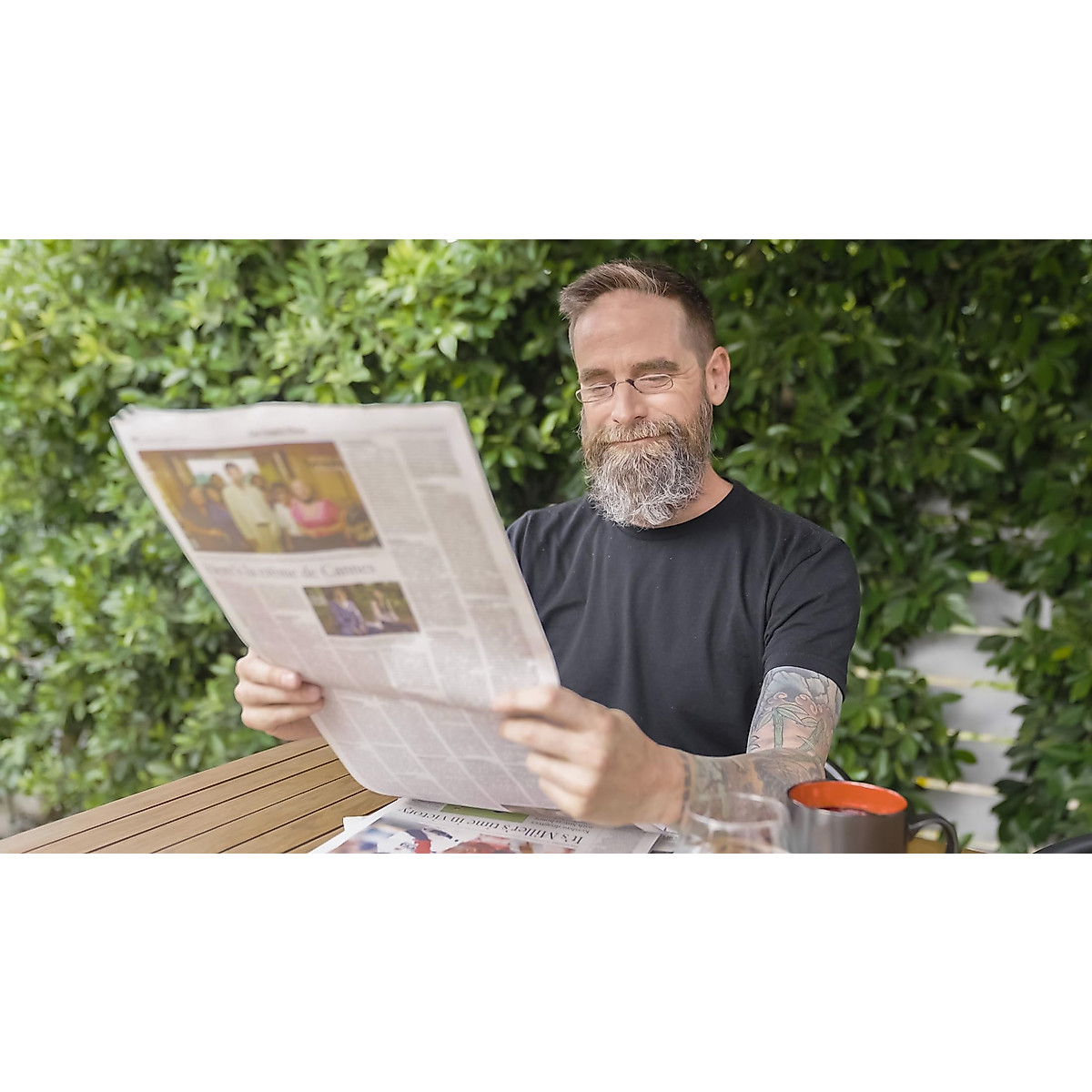 ThinOptics Keychain Case and Readers Rectangular Reading Glasses, Black, 44 mm + 2.5 dioptre