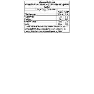 Optimum Nutrition Gold Standard 100% Isolate, Chocolate Bliss, 1.64 lb (744 g)