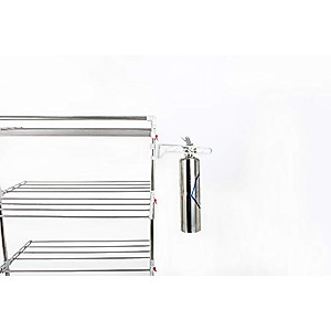 Launtree Laundry Drying Rack Collapsible Rolling Garment Hanger Foldable Space Saving Vertical Storage X-Large Stainless Steel Metal Frame Heavy Duty Thicker Top Pipe Structure Made in Korea