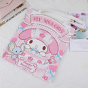 G-Ahora Cartoon Kitty Canvas Reusable Tote Bag Kawaii Kitty Portable Storage HandBags for Women Girl Student-8
