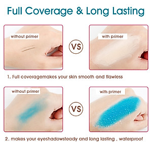 Eyeshadow Primer Base Matte, DE’LANCI Professional Makeup Eye Shadows Primer Waterproof Long Lasting, No Crease,Anti-Age Enhance Eye Colors Lids, Older Women -Nude……