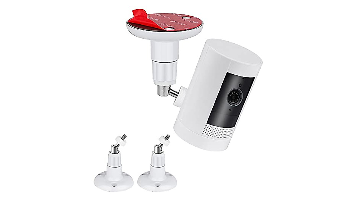 2-Pack Adhesive Wall Mount for Ring & More – 360° Adjustable Bracket