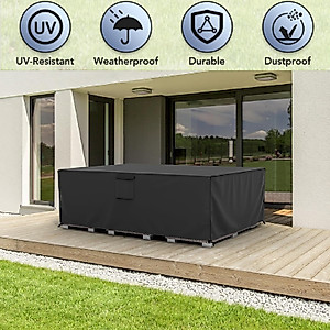 Outdoor Waterproof Furniture Cover, Rectangle Patio Sectional Sofa Set Cover Dinning Table and Chairs Covers, Couch Loveseat Protector Cover 79" L