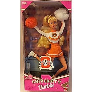 University Barbie Oklahoma State University Cheerleader Doll 1997 Mattel #17752