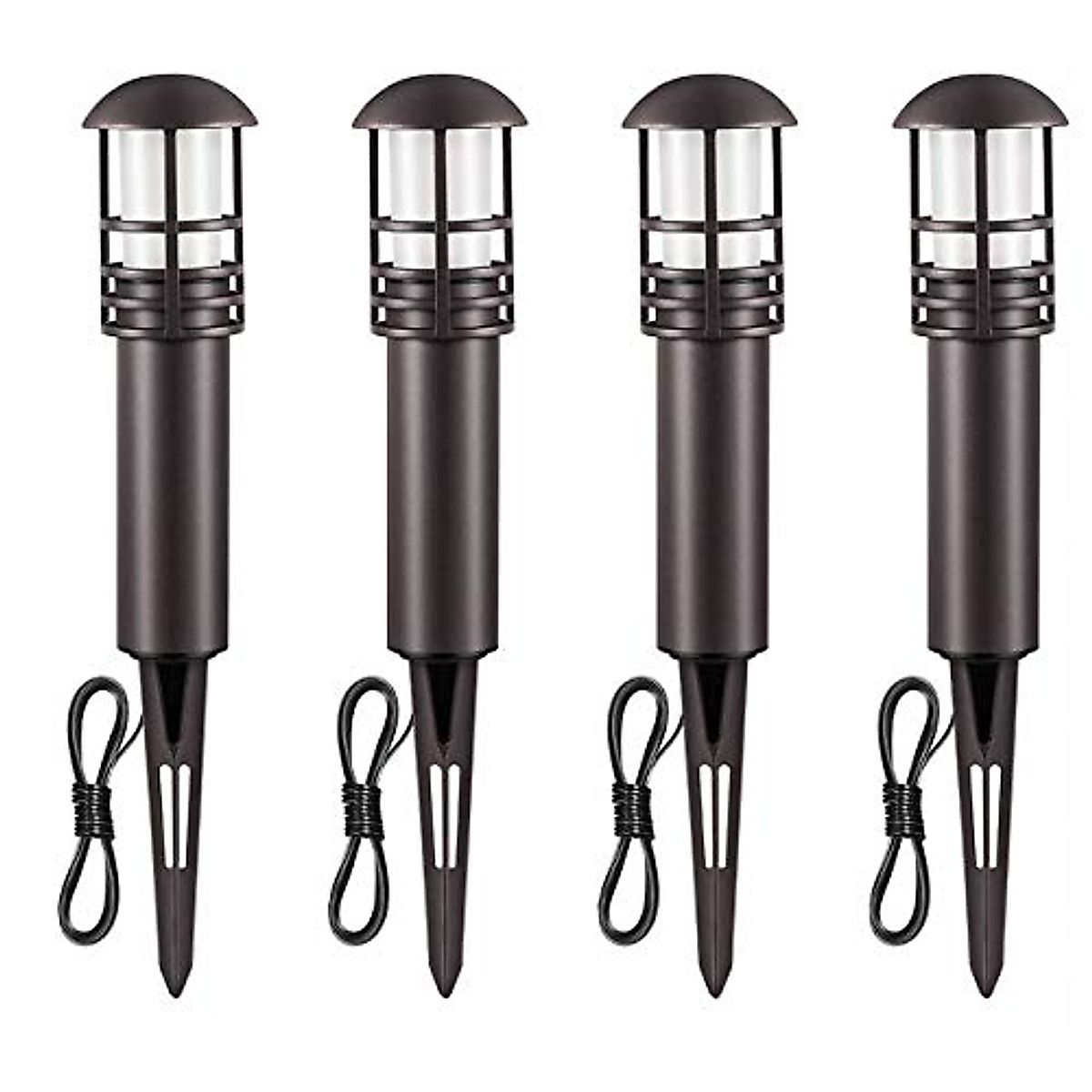 LNDXING Landscape Lights, 3W 12V Low Voltage Outdoor Landscape Lights Lighting, 4 Pack IP65 Waterproof Garden Lights, 3000K Warm White Pathway Garden Yard Patio Lamp, 5 Years Warranty