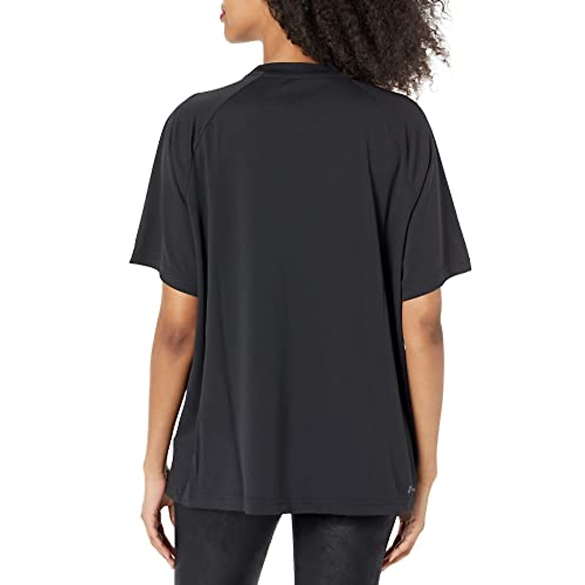 adidas Women's Studio Boyfriend Tee, Black, Medium
