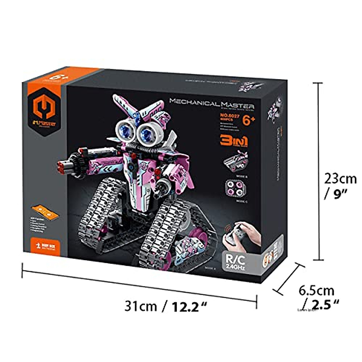 RAYWER RC Robot STEM Projects (408 pcs) for Kids Ages 6-12, Remote APP Controlled Robot, Coding Gear Robot/Tank/RC Car Building Toys Birthday Gifts for Teens Boys Girls