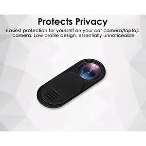 DS. DISTINCTIVE STYLE Camera Cover Slide Car Camera Privacy Cover Webcam Sticker Blocker Compatible with Tesla Model 3 and Model Y Accessories (Black - 6 Pack)