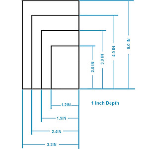 Rectangle cookie cutter ANCKNE Stainless Steel Rectangle Biscuit Molds Square Pastry Molds Fondant Cake Cookie Cutter Set 1 Inch Depth
