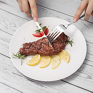 Silverware Set,24 Piece Premium Silver Utensil Sets With Wooden Gift Box,Stainless Steel Cutlery Set With Portable Silverware Box,Luxurious Silver Flatware Set