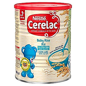 Nestle Cerelac, Rice with Milk, 14.11-Ounce Can (400 Grams), (Pack of 4)