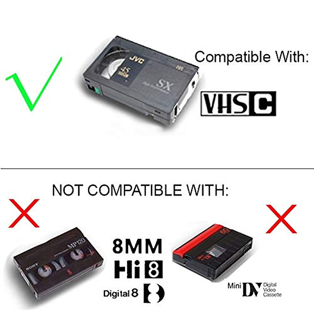 Cassette Adaptor camcorders svhs VHS-C to vhs ORIGINAL sealed factory