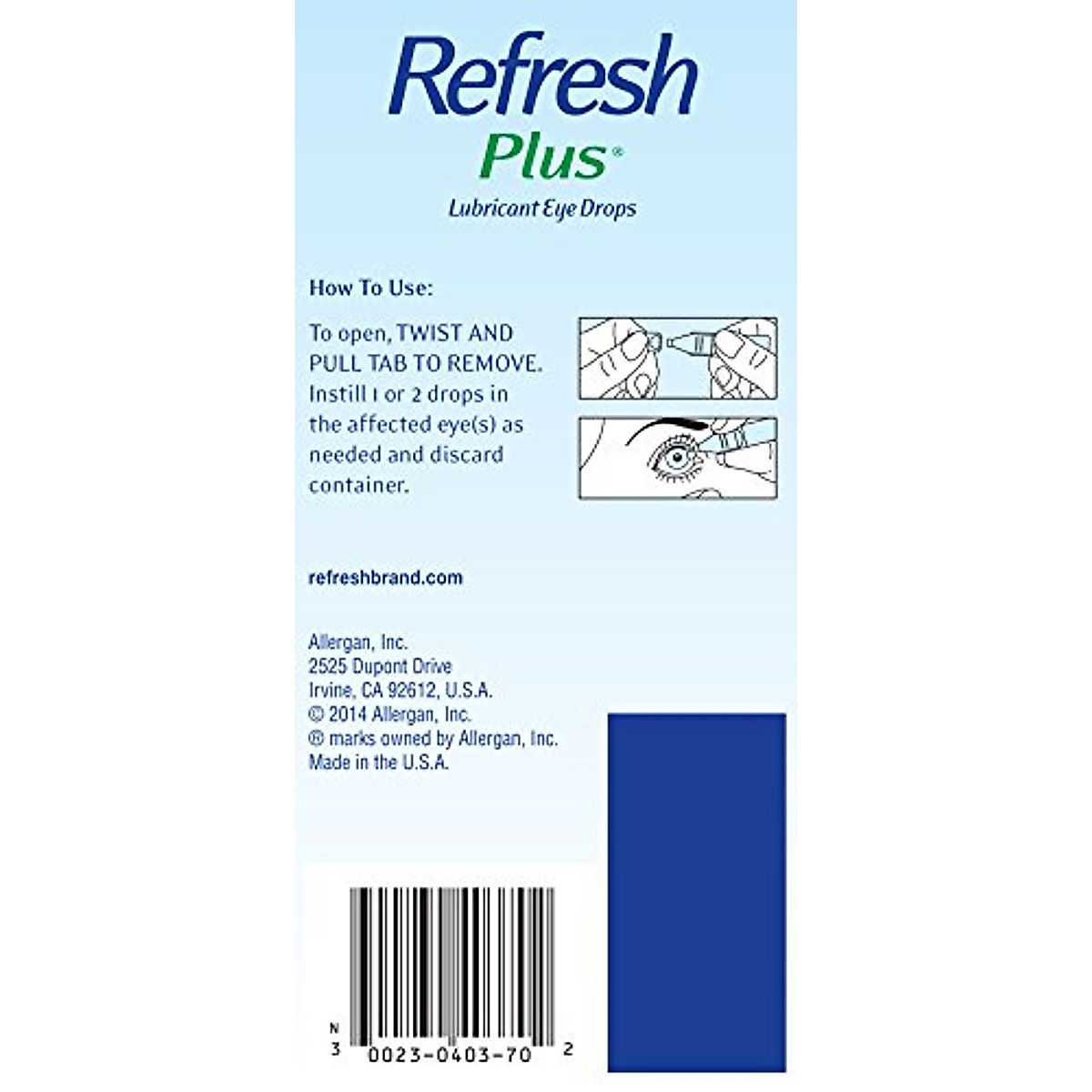 Refresh Plus Lubricant Eye Drops, Value Size, 70-0.01 Fluid Ounce (0.4 ml) Containers